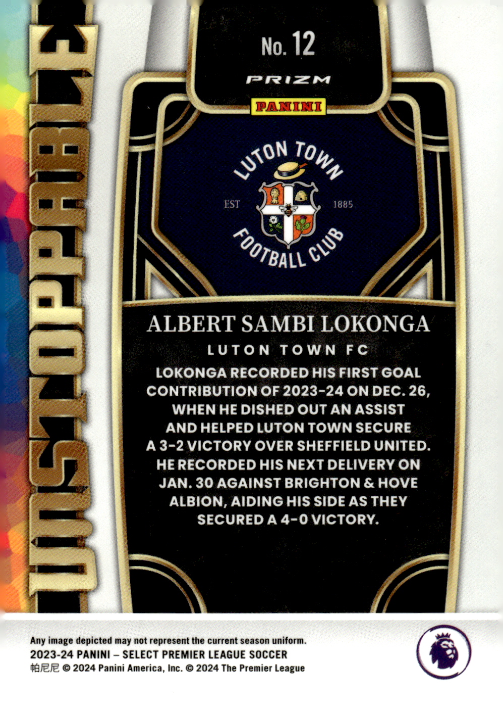 2023-24 Select English Premier League Unstoppable Blue Pulsar #12 ...