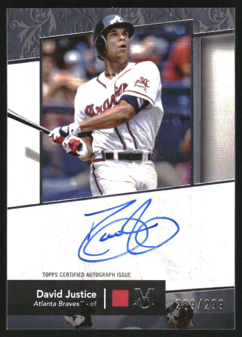 2024 Topps Museum Collection Archival Autographs #AADJ David Justice ...