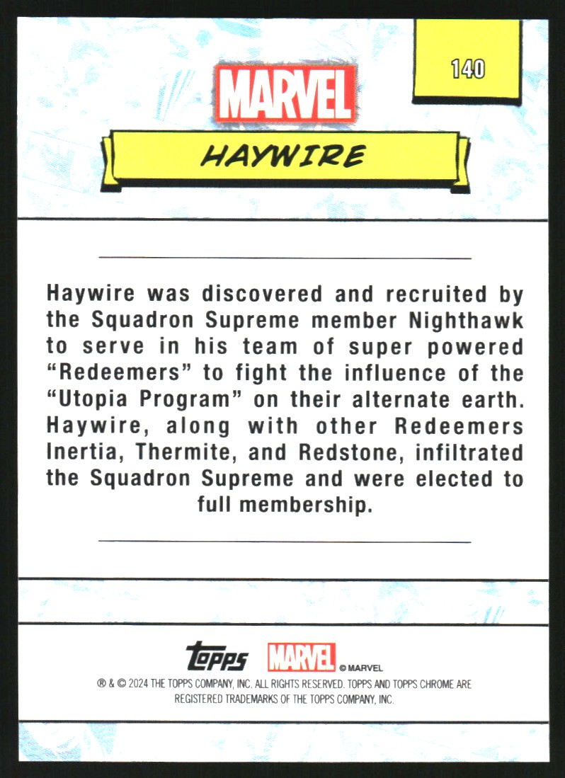 2024 Topps Chrome UK Marvel Green Gamma Ray Wave Refractors #140 ...