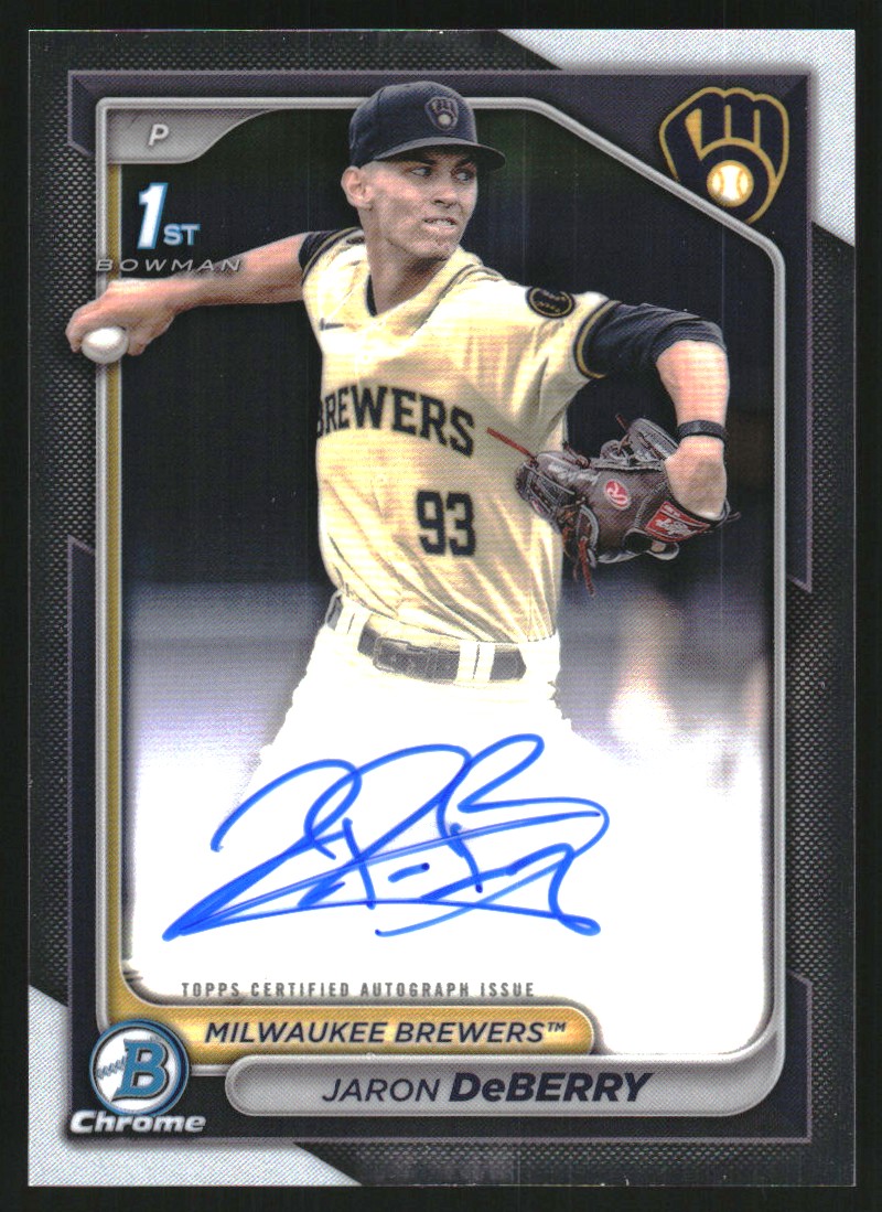 2024 Bowman Chrome Draft Autographs #CPAJDE Jaron DeBerry - NM-MT