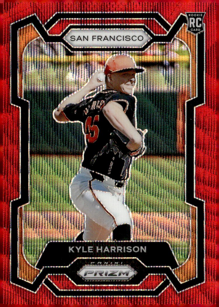 2024 Panini Prizm Prizms Ruby Wave #3 Kyle Harrison - NM-MT