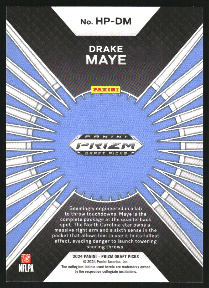 2024 Panini Prizm Draft Picks Hype #4 Drake Maye - NM-MT