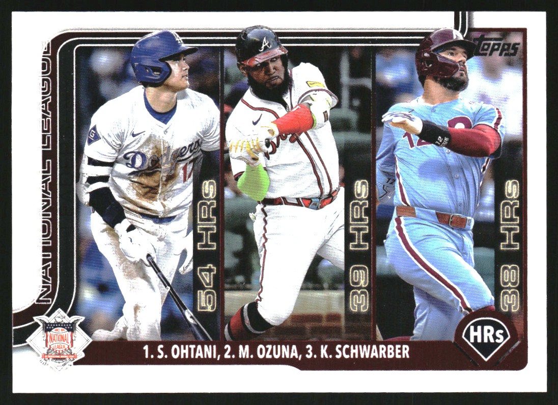 2025 Topps #144 Shohei Ohtani/Marcell Ozuna/Kyle Schwarber LL - NM-MT ...
