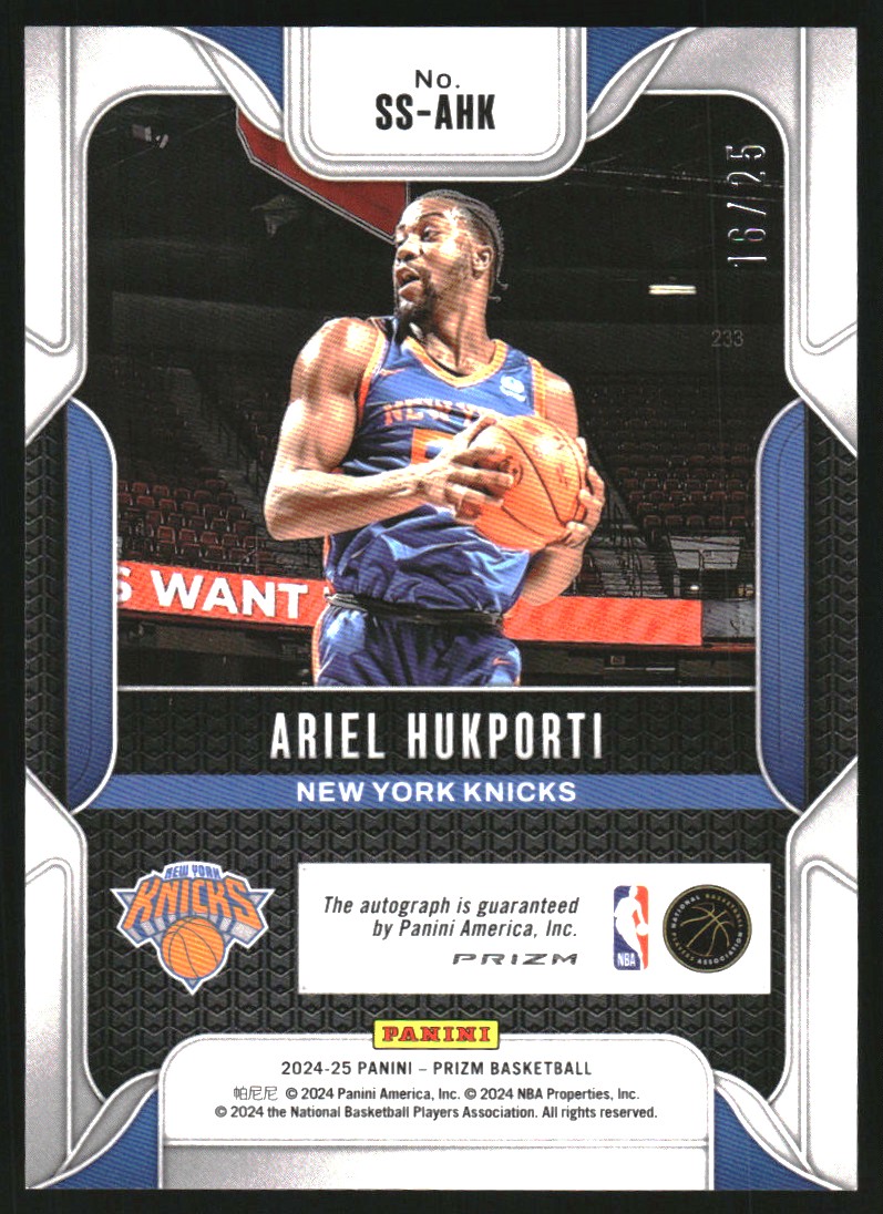 2024-25 Panini Prizm Sensational Signatures Prizms Blue Shimmer FOTL ...