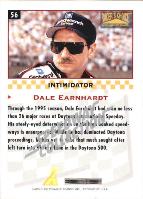 1996 Racer's Choice Speedway Collection #56 Dale Earnhardt I - NM-MT