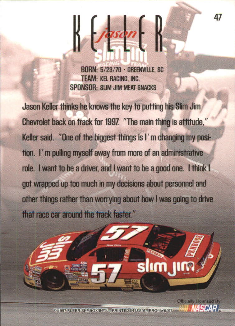 1997 SkyBox Profile #47 Jason Keller - NM-MT