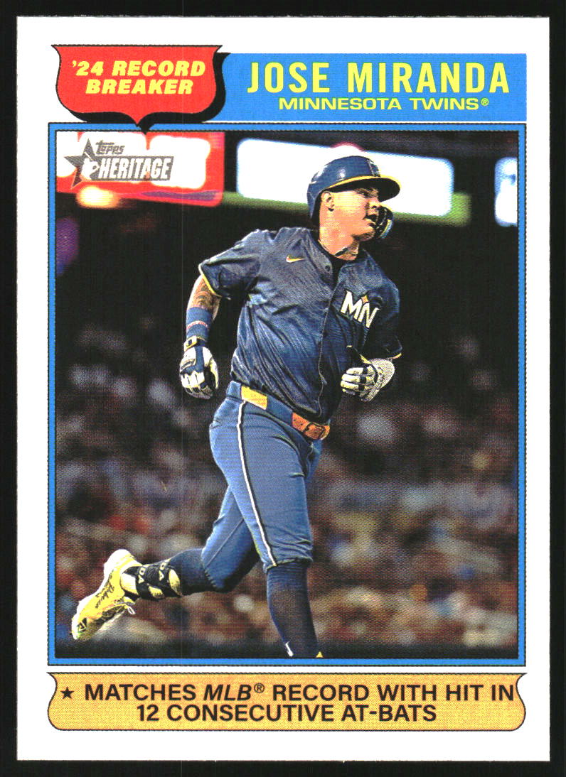 2025 Topps Heritage #4 Jose Miranda RB - NM-MT