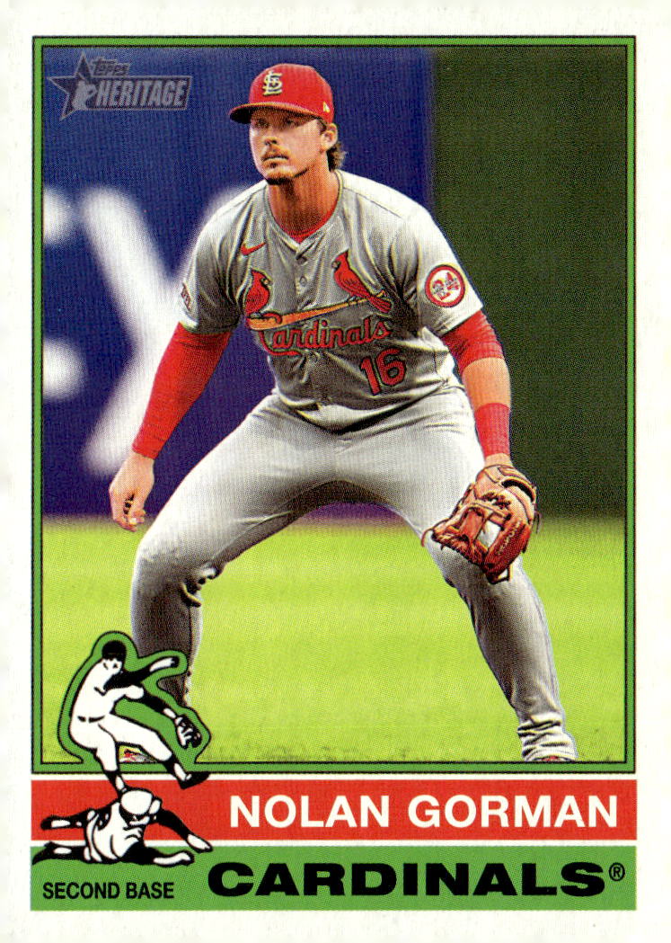 2025 Topps Heritage #18 Nolan Gorman - NM-MT