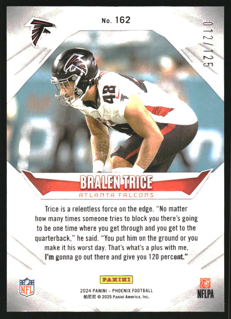 2024 Panini Phoenix Gold Fade #162 Bralen Trice - NM-MT
