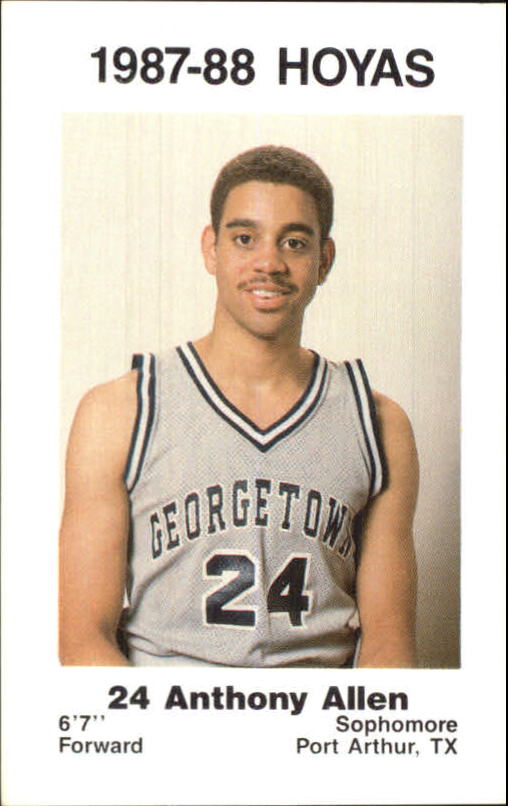 1987-88 Georgetown #3 Anthony Allen - . Oversized. - NM-MT