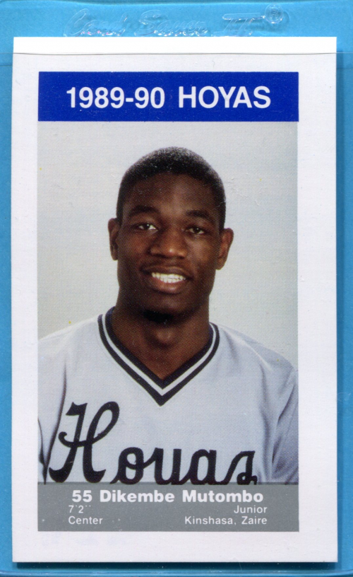 DIKEMBE MUTOMBO ~ 1989-90 Georgetown Hoyas College Basketball Card #15 ...