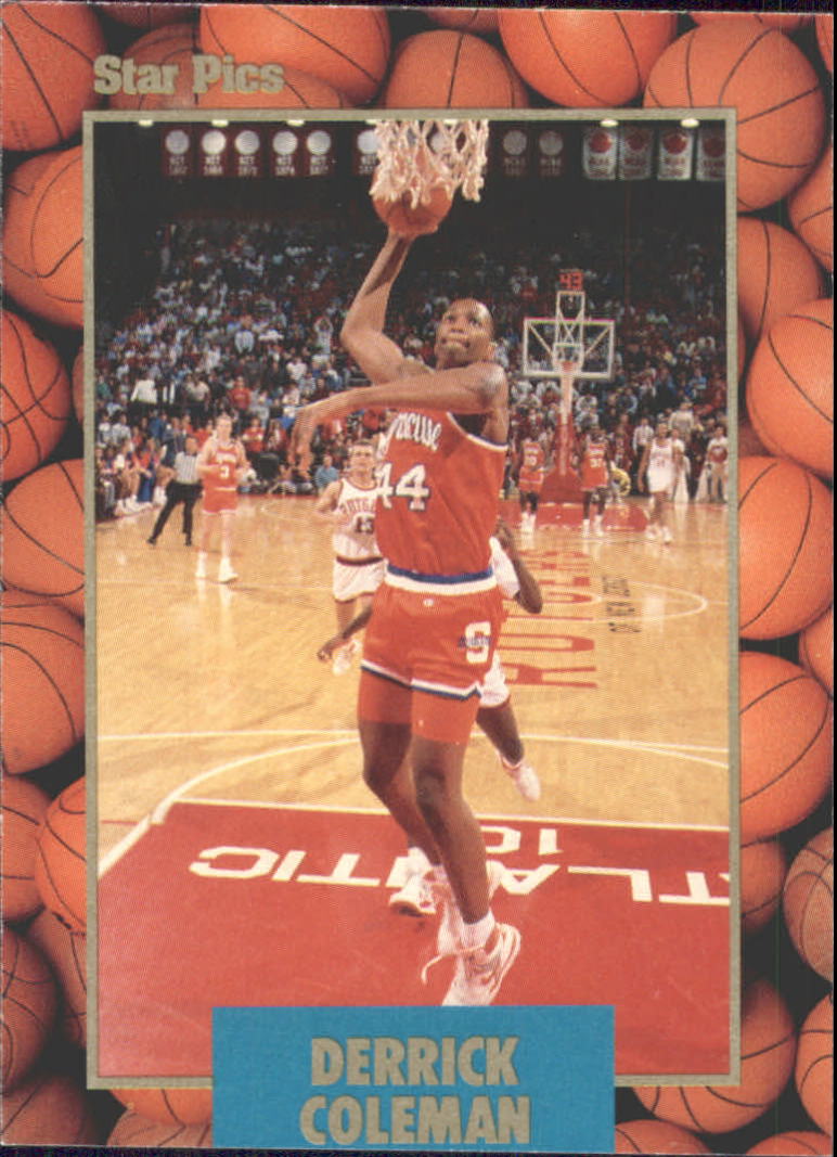 1990 Star Pics Medallion #43 Derrick Coleman - NM-MT