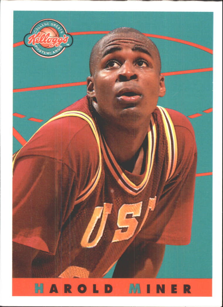 1993 Kellogg's College Greats Postercards #6 Harold Miner - NM-MT ...