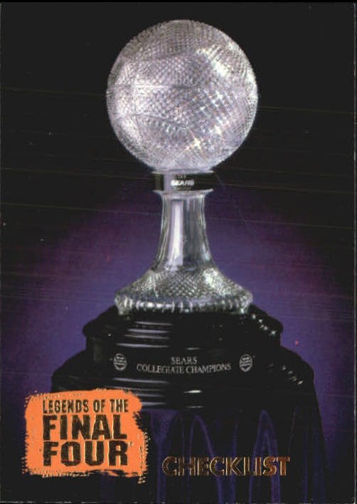 1996 Classic Legends of the Final Four #NNO Checklist/(Sears Trophy ...