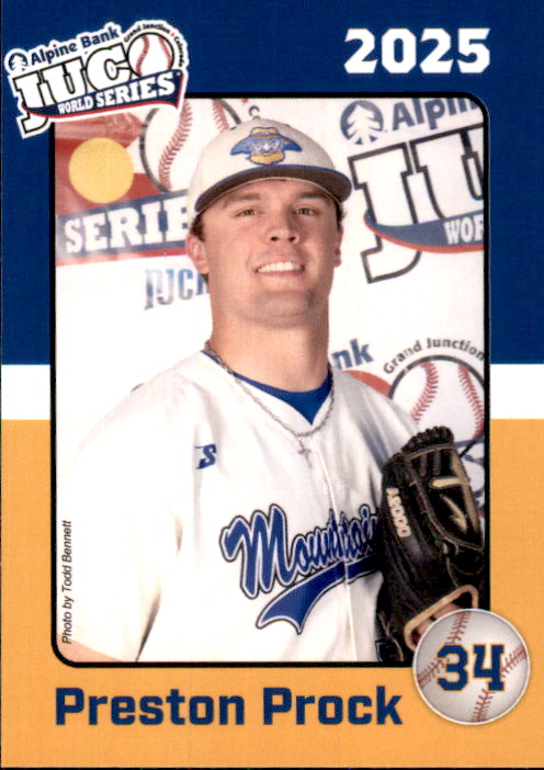 2025 Eastern Oklahoma State College Mountaineers Juco Cards #20 Preston ...