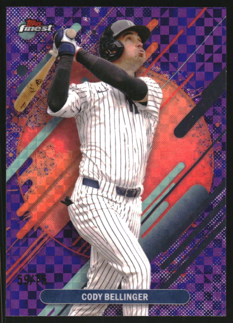 2025 Finest Purple Checkerboard Refractors #290 Cody Bellinger - NM-MT