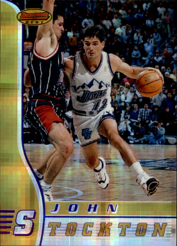 1996-97 Bowman's Best Atomic Refractors #30 John Stockton - NM-MT