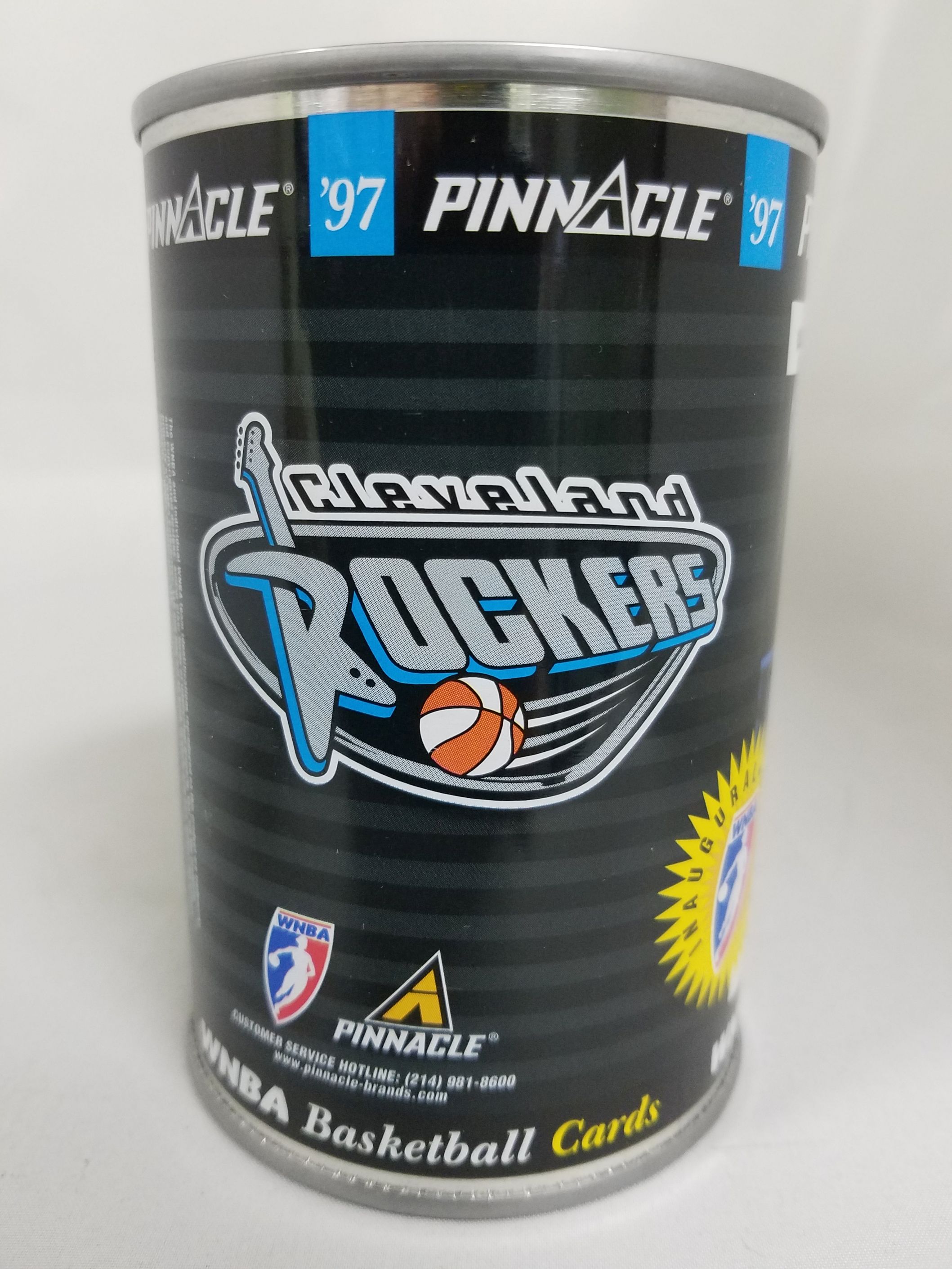 1997 Pinnacle Inside WNBA Cans #3 Lynette Woodard - . Opened, empty can ...