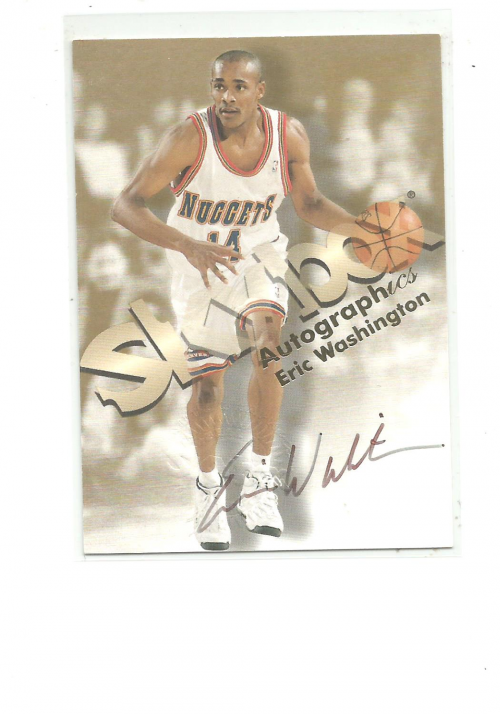 1998-99 SkyBox Premium Autographics #130 Eric Washington - NM-MT - Big Mac Sportscards | Beckett ...