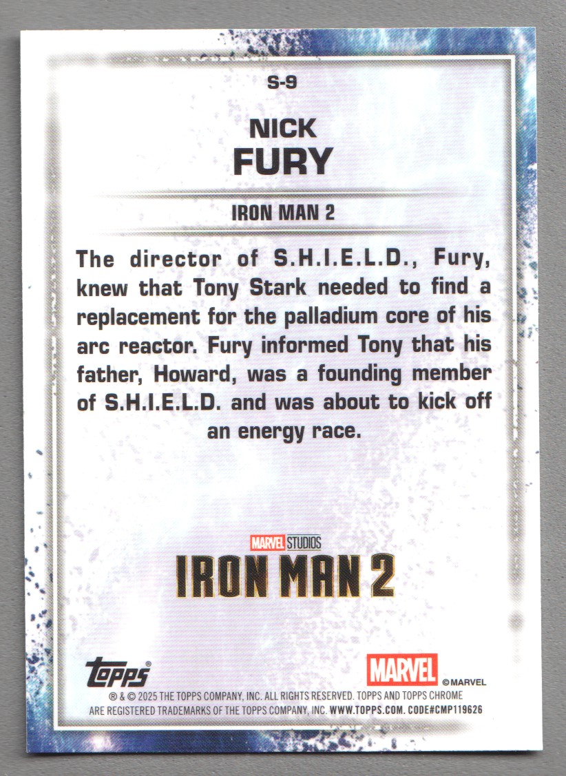 2025 Topps Chrome Marvel Studios Snap Variation #S9 Nick Fury - #'d /99 ...