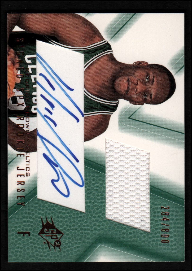 2001-02 SPx #103A Kedrick Brown JSY AU RC - NM-MT