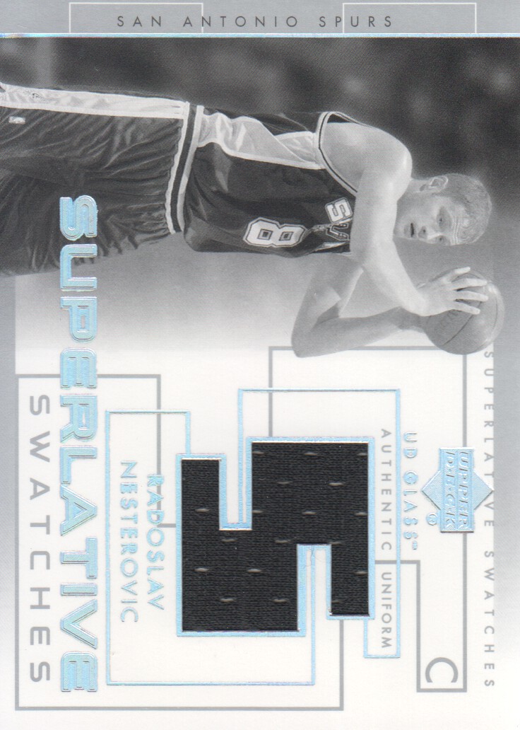 2003-04 UD Glass Superlative Swatches #SSRS Radoslav Nesterovic - NM-MT