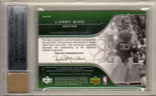 2004-05 Ultimate Collection Achievements Signatures #LB Larry Bird/60 ...