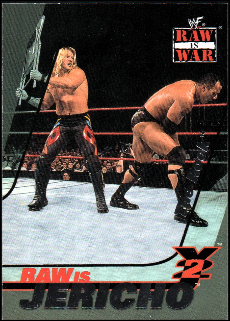 2001 Fleer WWF Raw Is War Raw Is Jericho #RJ1 Chris Jericho on The Rock ...
