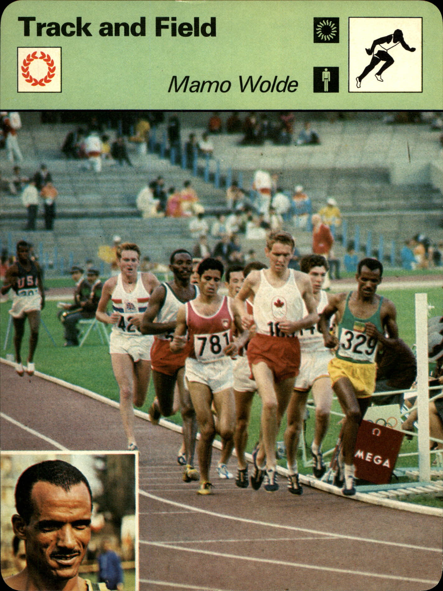 1977-79 Sportscaster Series 85 #8523 Mamo Wolde - . Oversized. - NM-MT