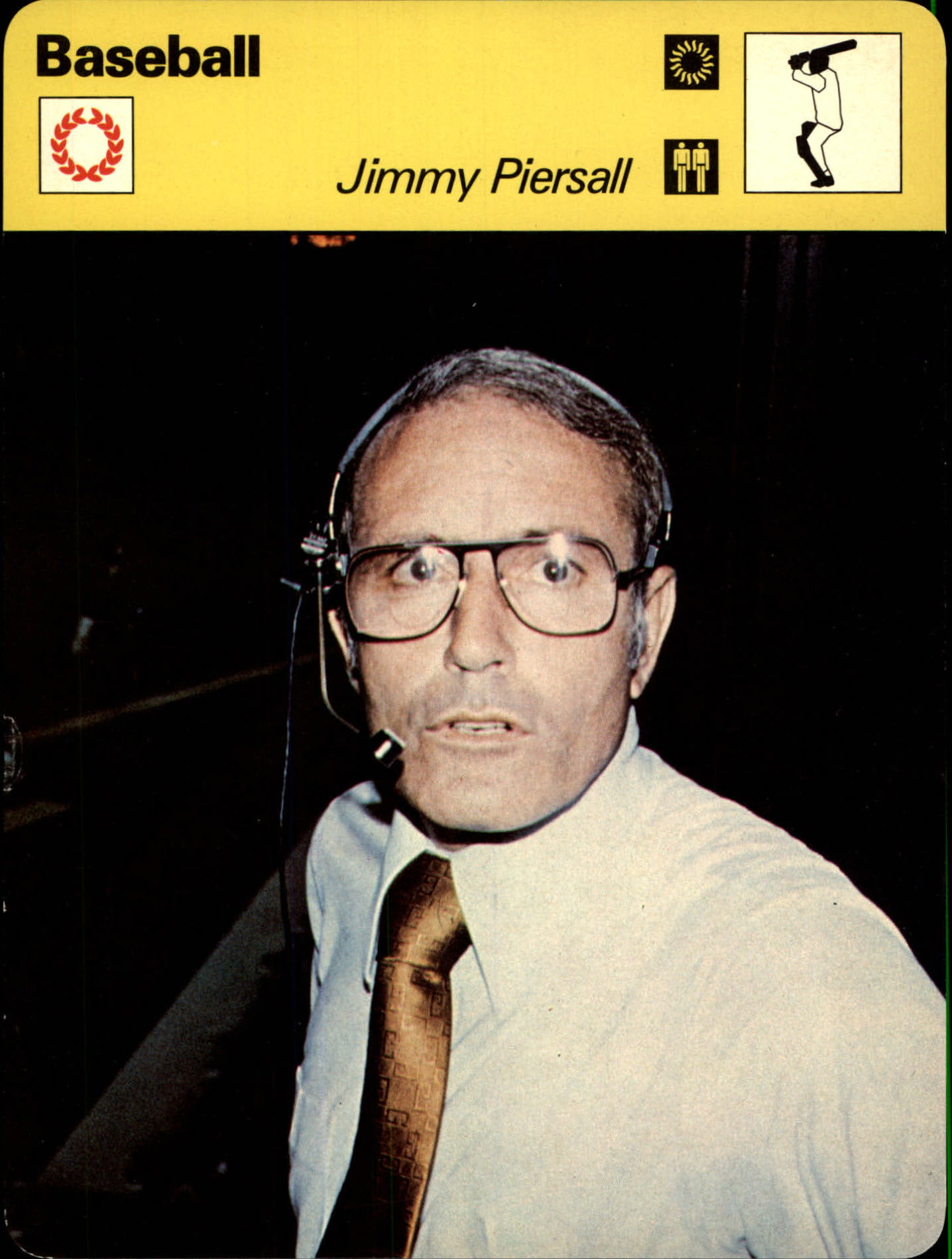 1977-79 Sportscaster Series 102 #10224 Jim Piersall - . Oversized. - NM-MT