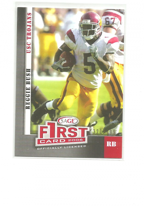 2006 SAGE First Card #06RB Reggie Bush/499 - 320/499 - NM-MT