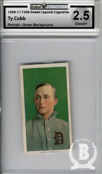 1909-11 T206 #97 Ty Cobb/Portrait Green - Sweet Caporal 150 Factory 30 ...