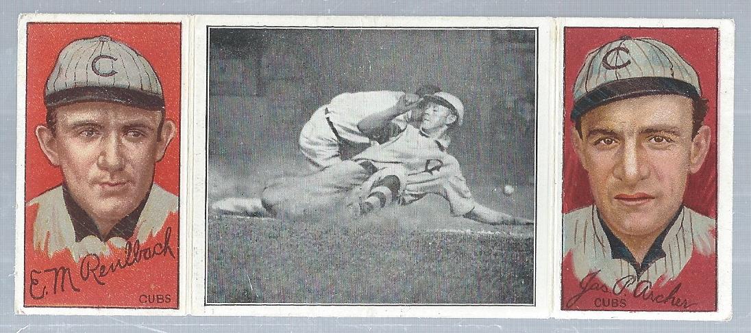 1912 Hassan Triple Folders T202 #62 Evers Makes a Safe Slide/Jimmy ...