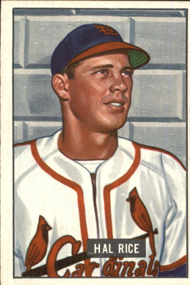 1951 Bowman #300 Hal Rice RC - EX-MT