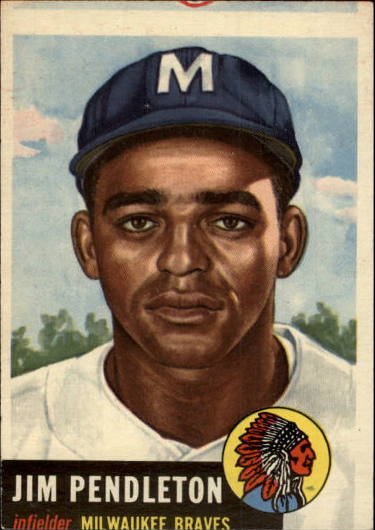 1953 Topps #185 Jim Pendleton RC - EX