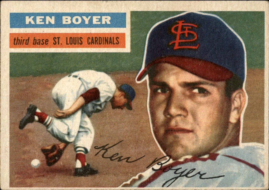 1956 Topps #14 Ken Boyer DP - EX