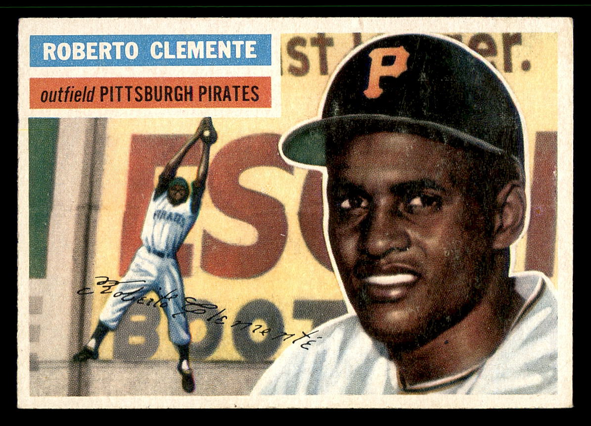 1956 Topps #33 Roberto Clemente - Scan of the actual card you'll ...