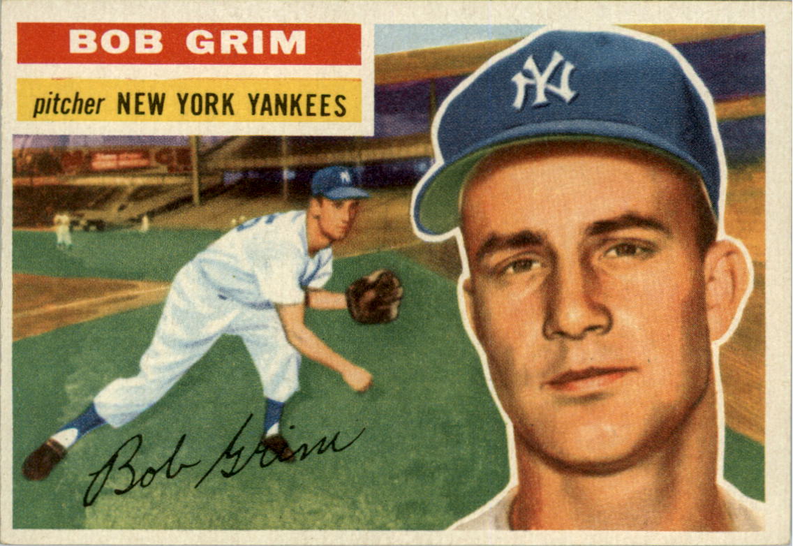 1956 Topps #52 Bob Grim DP - VG