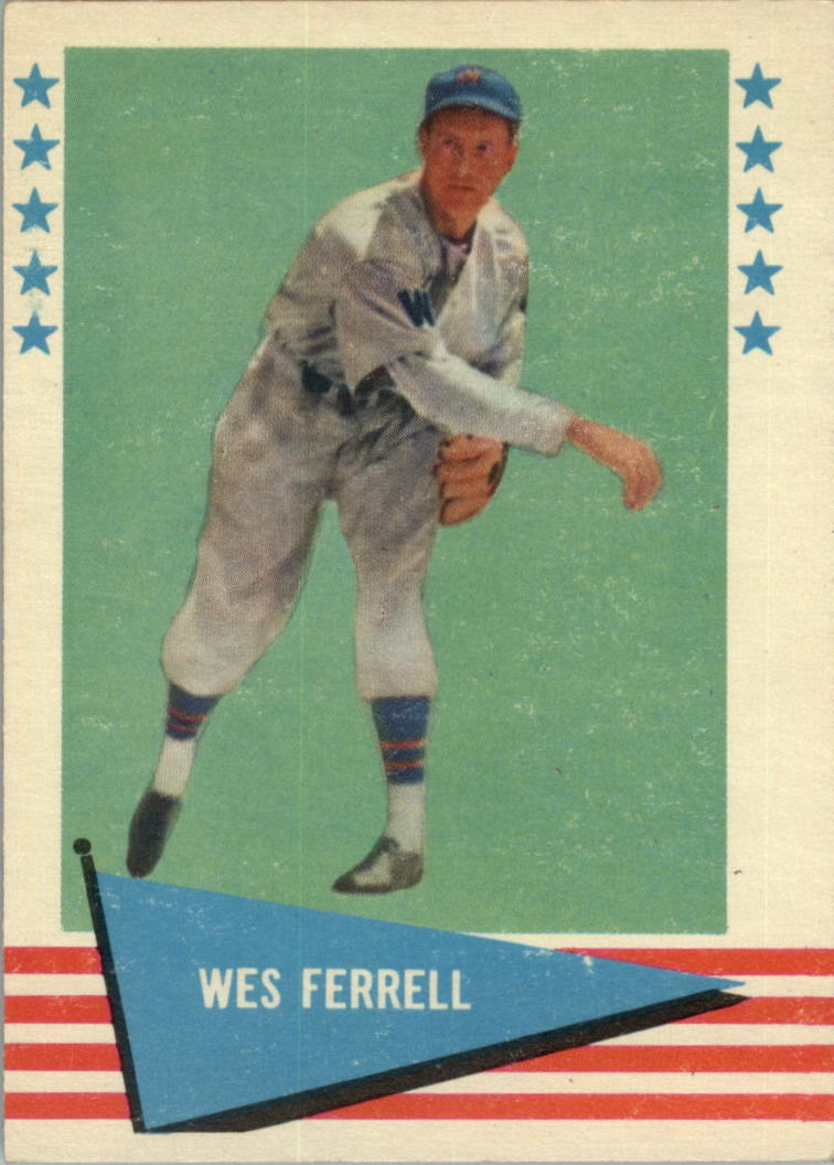 1961 Fleer #26 Wes Ferrell - EX