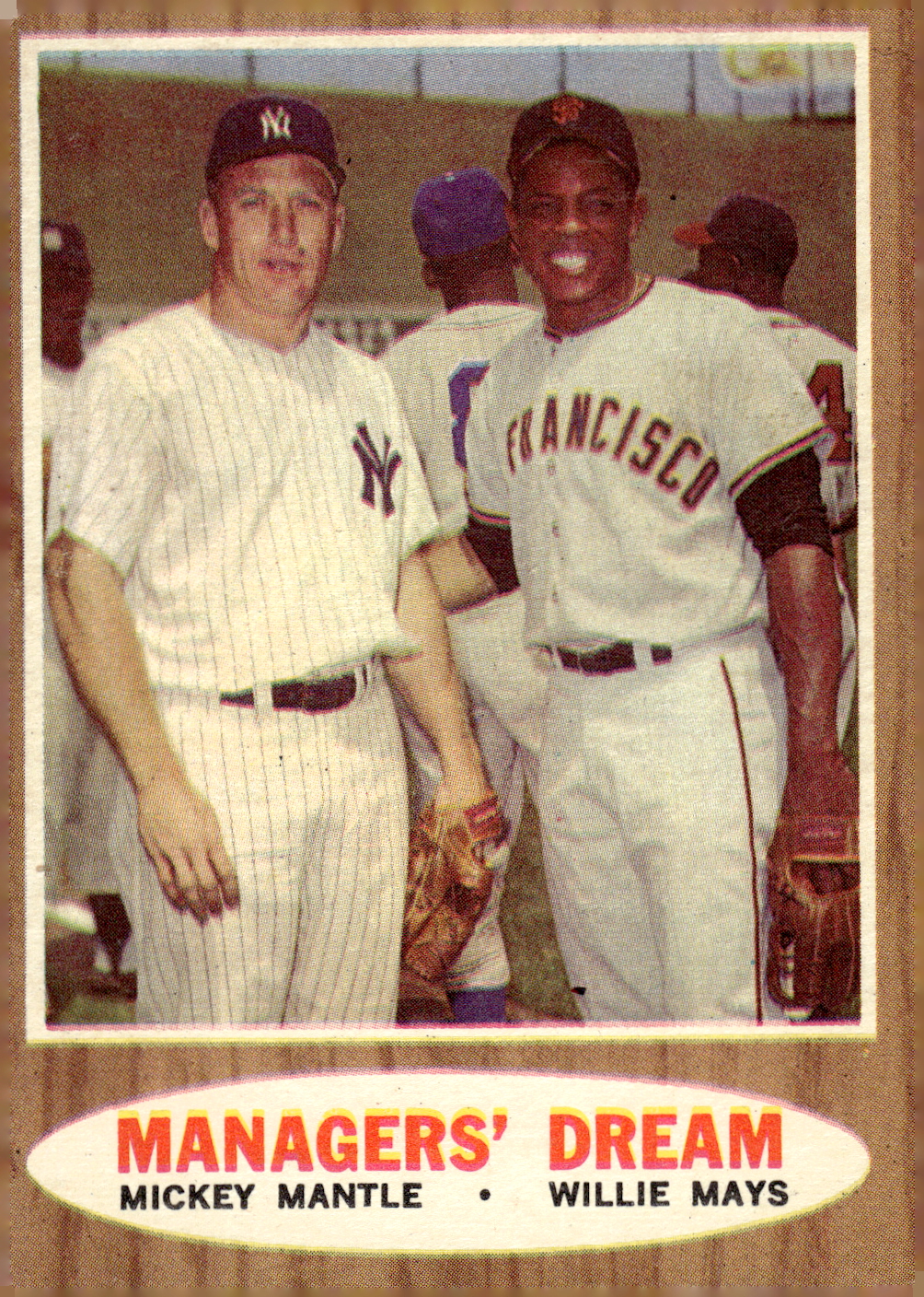 1962 Topps #18 Managers Dream/Mickey Mantle/Willie Mays - EX
