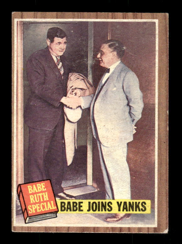1962 Topps #136 Babe Ruth Special 2/Babe Joins Yanks/Pictured Owner ...