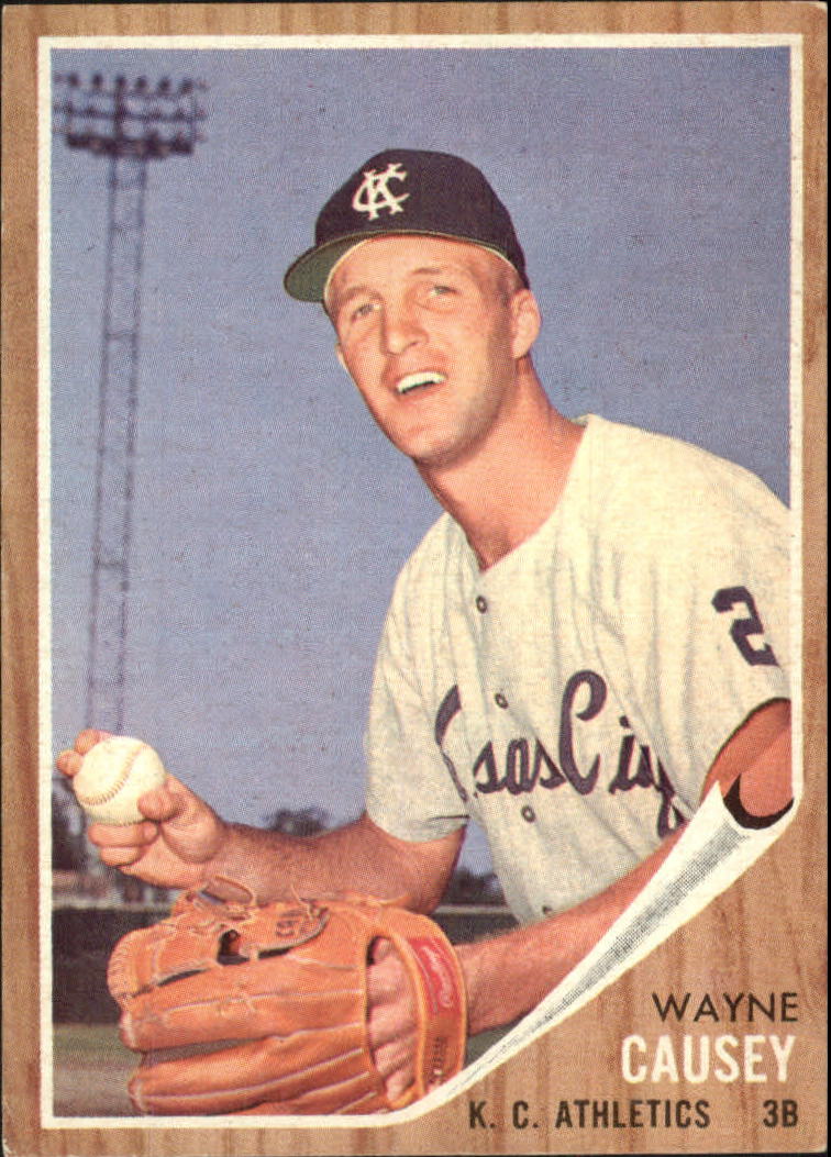 1962 Topps #496 Wayne Causey RC - EX