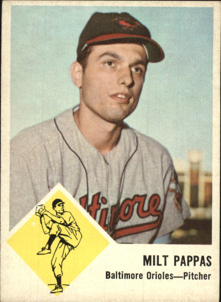 1963 Fleer #3 Milt Pappas - VG-EX - Burbank Sportscards | Beckett ...