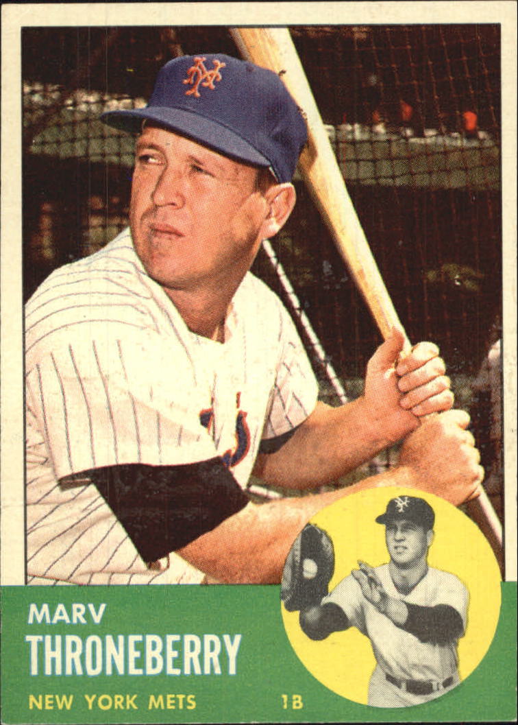 1963 Topps #78 Marv Throneberry - EX-MT - Burbank Sportscards | Beckett ...