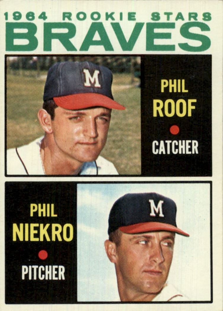 1964 Topps #541 Rookie Stars/Phil Roof/Phil Niekro RC - NM