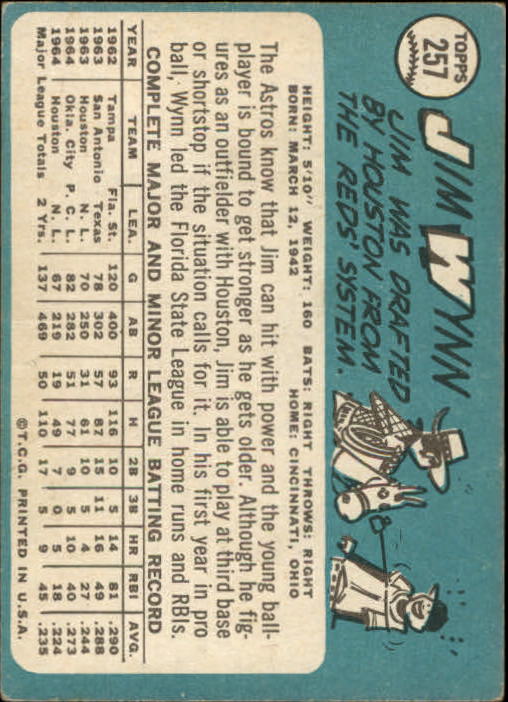 1965 Topps #257 Jim Wynn - GOOD