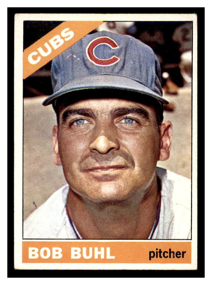 1966 Topps #185 Bob Buhl - Scan of the actual card you'll receive - Ex+