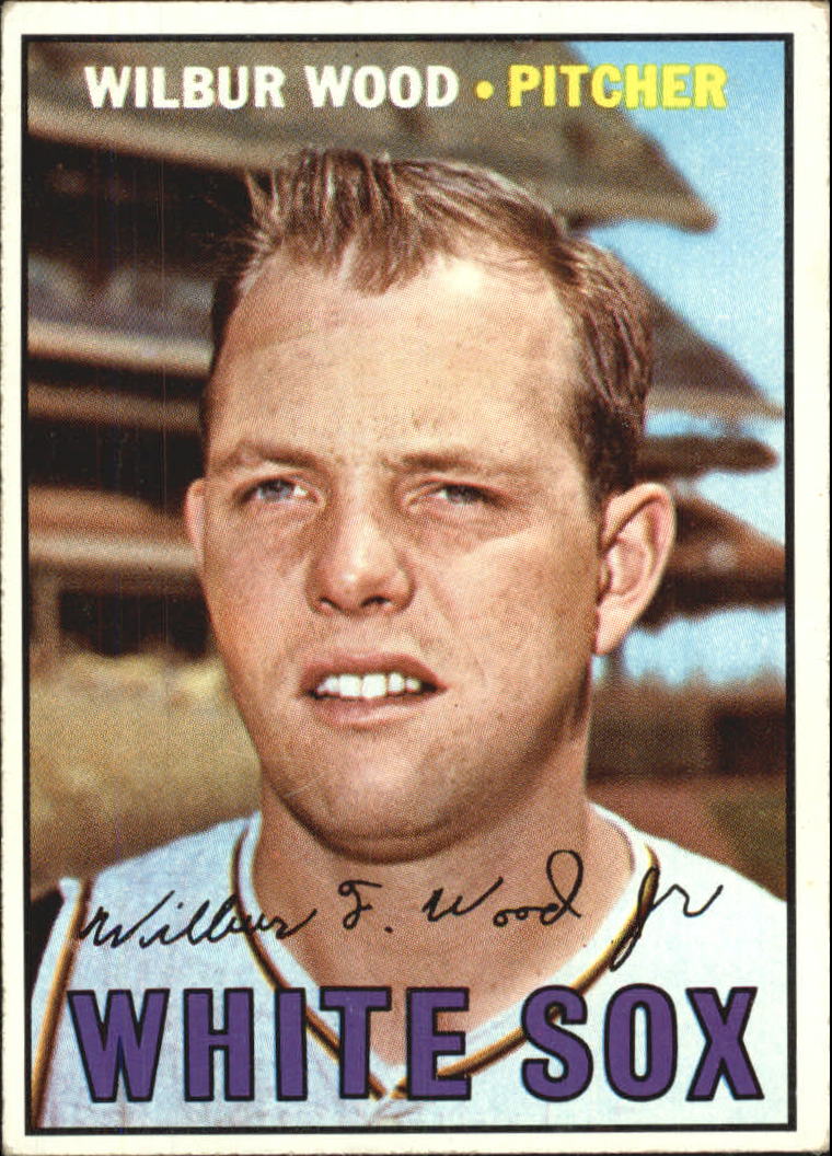 1967 Topps #391 Wilbur Wood DP - EX