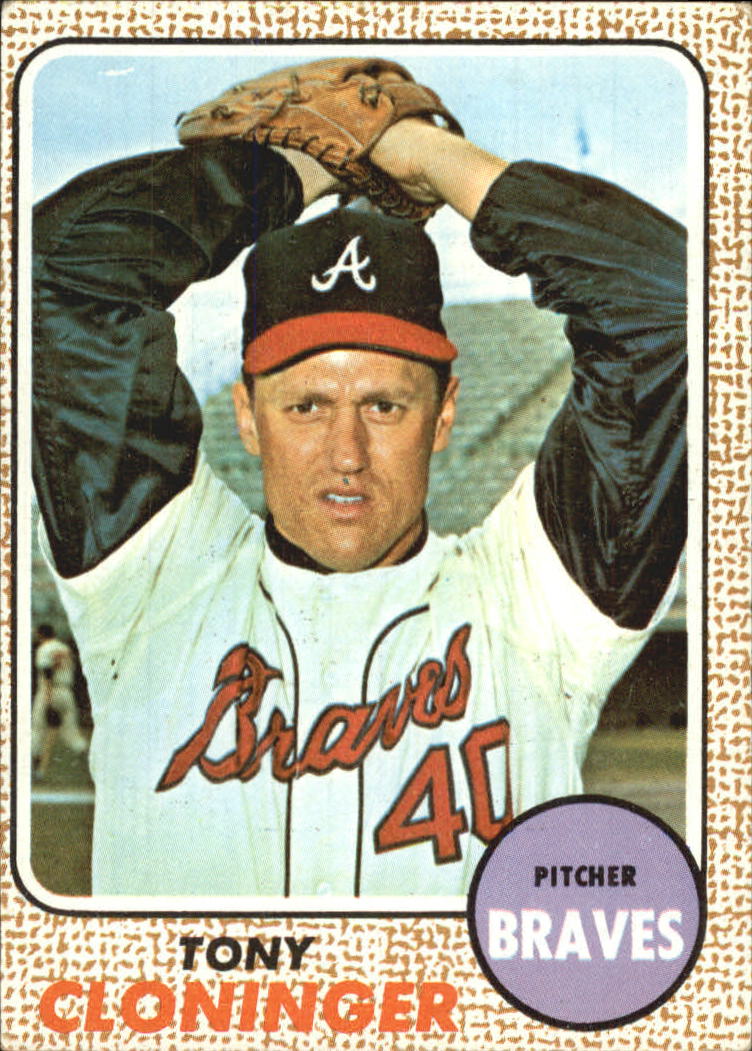 1968 Topps #93 Tony Cloninger - EX - Burbank Sportscards | Beckett ...