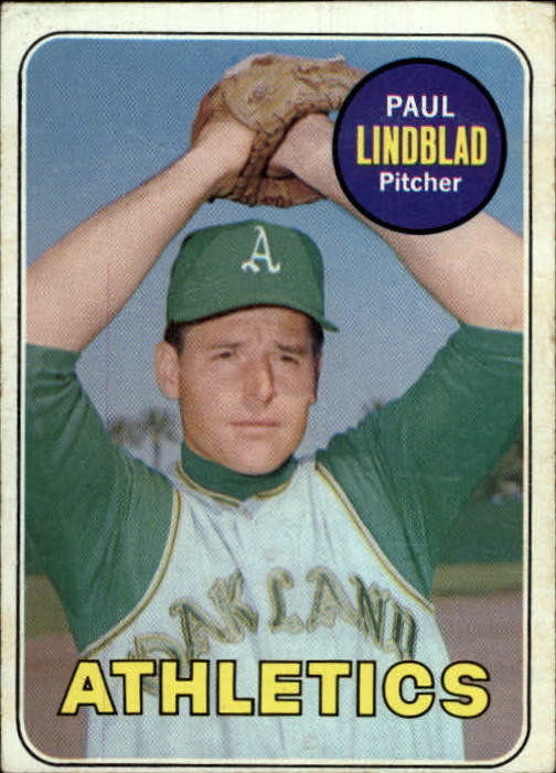 1969 Topps #449 Paul Lindblad - GOOD